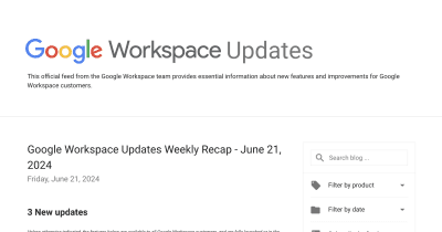 「Google Workspace」の「AppSheet」と「Google フォーム」の統合が一般提供開始など／6月16日週のアップデートまとめを公開 (窓の杜)