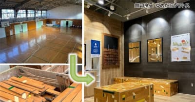 無印、学校体育館床材を店舗什器に再生 「ゆめが丘ソラトス」で活用 (Impress Watch)