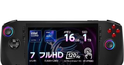 携帯ゲーミングPC「CLAW」が29％OFF！Core Ultra 7搭載で8万9800円【本日みつけたお買い得情報】 (窓の杜)