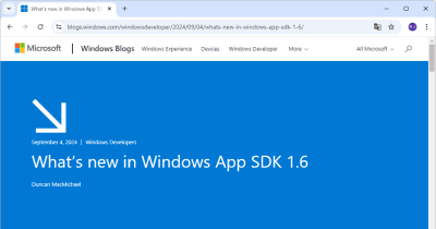 Microsoft、「Windows App SDK 1.6」を公開 ～「Native AOT」対応で軽量・爆速に／「TabView」でタブの ...