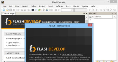 「FlashDevelop」プロジェクトが終了 ～Adobe FlashコンテンツのためのオープンソースIDE／最終ビルドは「GitHub」から入手可能 (窓の杜)