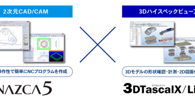 2次元CAD／CAM『ナスカ』の最新シリーズ「NAZCA5」が、3Dハイスペックビューア「3DTascalX/Light」と連携開始 ― 手間なく効率的に、3次元モデルからシームレスにNC ...