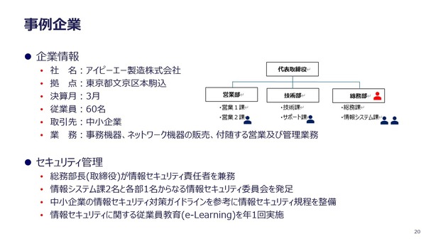 一般企業および医療機関向けの 2 種類 ～ IPA「セキュリティインシデント対応机上演習」教材 (ScanNetSecurity)