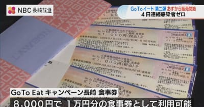GoToEatキャンペーン長崎 第2弾 25日から販売・利用開始 (NBC長崎放送)