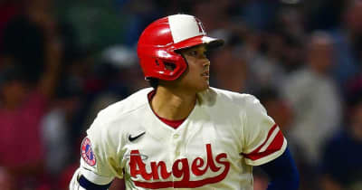 大谷翔平が打席でビックリ 161kmシンカー体感の表情に米反響「この反応、MLB最高だ」 (THE ANSWER)