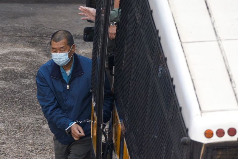 民主派香港紙の創業者、審理2日目 英米は釈放要求